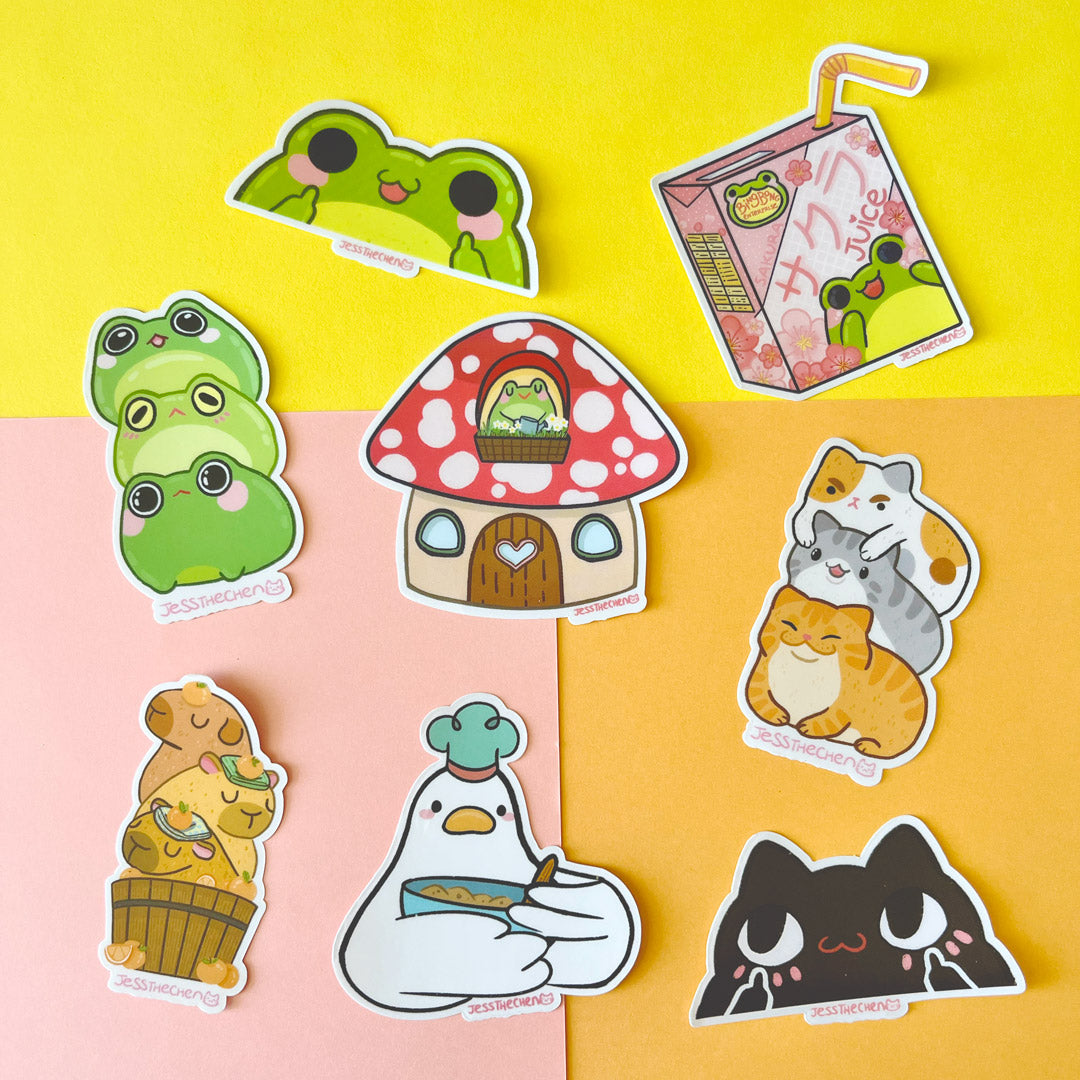 Vinyl Sticker – Capybara Stack – Jessthechen
