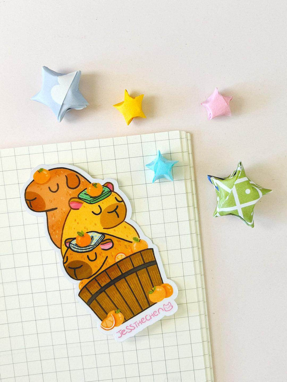 Capybara Stack Vinyl Sticker for Cuteness Enthusiasts – Jessthechen