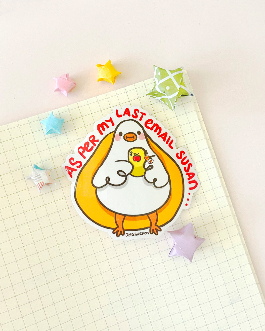 Die-cut Vinyl Single Stickers Clear by Jessthechen