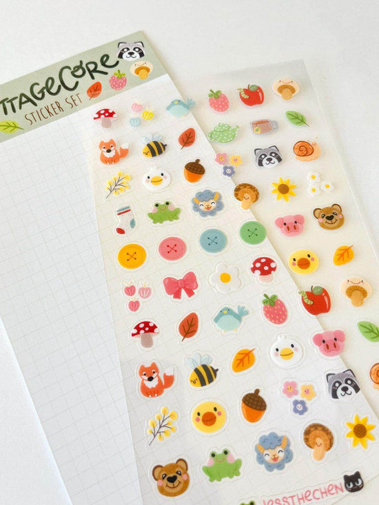 Cottagecore Tiny Stickers | 60pc Mini Bullet Journal Stickers | 10mm ...